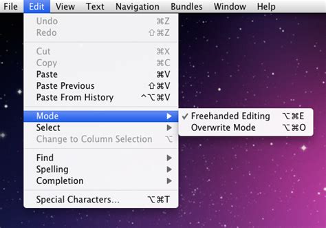 Problem With Textmate And Placing Of Cursor After End Of Line Character