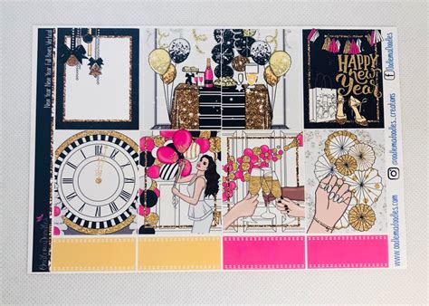 New Year New Year Standard Vertical Planner Sticker Kit Etsy