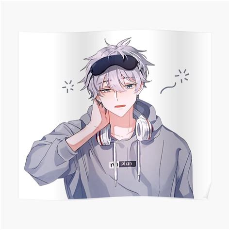 Yawn Anime Boy Being Sleepy Poster For Sale By Roveentaa Redbubble