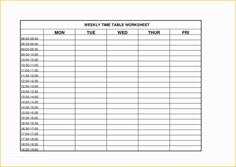 Time Management Excel Template Free Of Time Management Schedule