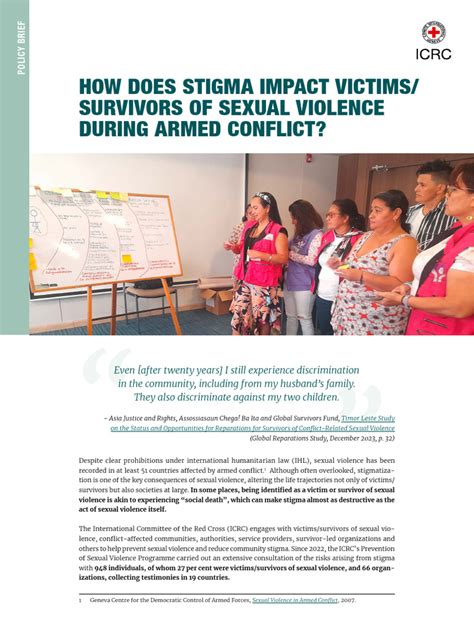 Stigmas Impact On Sexual Violence Survivors Pdf Violence Sexual