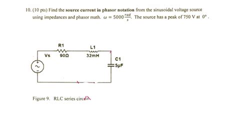 Solved 10 10 Pts Find The Source Current In Phasor N