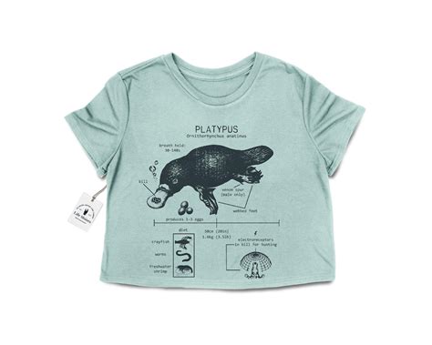 Platypus Anatomy Crop Top Platypus Crop Top Marine Biologist Crop Top