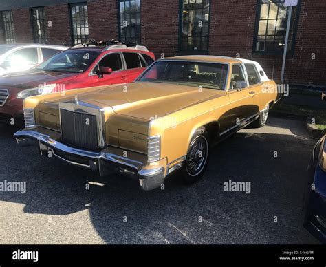 Yellow 1968 Lincoln Town Car
