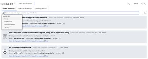 Stylebook Categories Stylebook Configuration