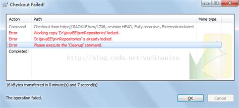 Svn出现仓库被锁 Please Execute The Cleanup Command解决方案 Csdn博客