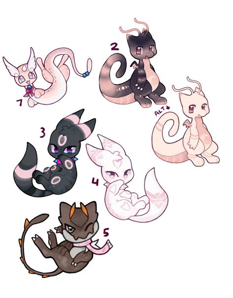 Mew Fusion Adopts [offer] By Lunarnap On Deviantart