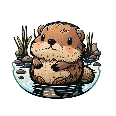 Cute Beaver Cartoon Style 21638360 Vector Art At Vecteezy