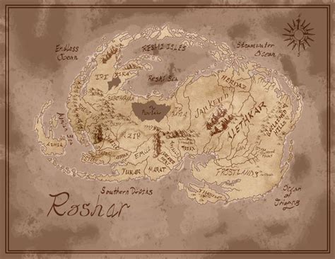 Map Of Roshar Discover The World Of The Stormlight Archive Dark