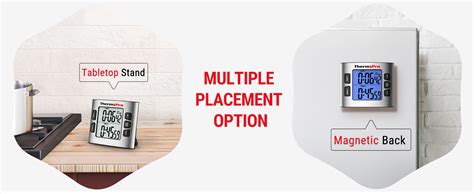 Thermopro Tm02 Digital Kitchen Timer With Dual Countdown Stop Watches Magnetic Timer Clock