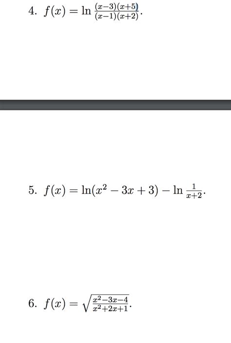 Solved Determine The Domain Of The Following Functions Chegg