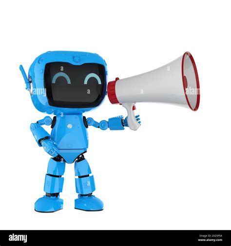 Online Marketing Concept With 3d Rendering Personal Assistant Robot