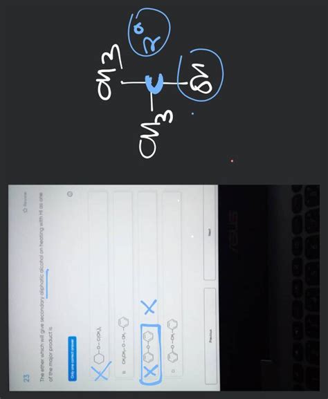 The Ether Which Will Give Secondary Aliphatic Alcohol On Heating With Hi