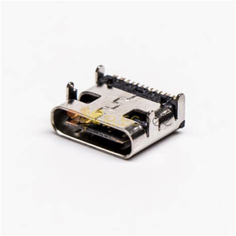 10pcs Usb Type C 90 Degree Female Smt Through Hole For Pcb Mount Normal Packing