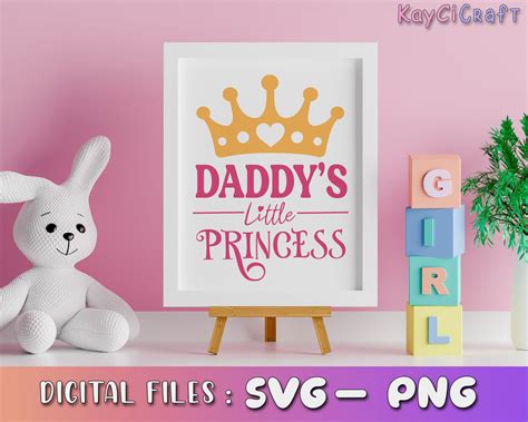 Daddys Little Princess Svg Daddys Girl Svg Fathers Day Svg