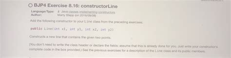 solved o bjp4 exercise 8 16 constructorline language type
