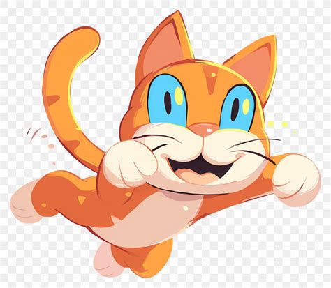Scratch Cat Playful Orange Cartoon Cat Png 4200x3664px Scratch Cat
