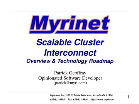 Ppt Scalable Cluster Interconnect Overview And Technology Roadmap
