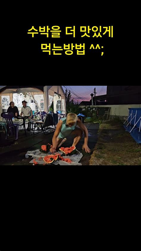 수박 수박나누기 수박을더맛있게 먹는방법 Youtube