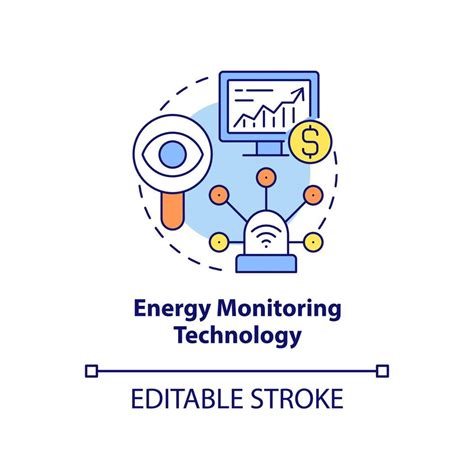energy monitoring technology concept icon energy strategy part