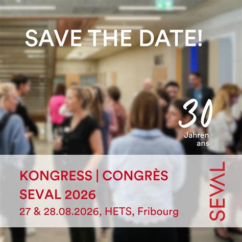 Congrès Seval 2026 Save The Date Seval