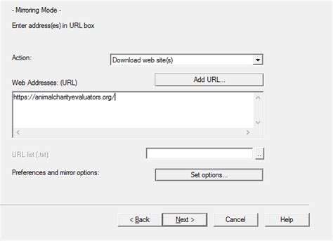 Downloading Websites For Backup