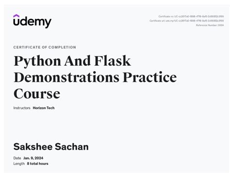 Python Flaskframework Udemycertification Webdevelopment