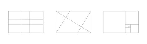 Premium Vector Golden Ratio Constructions Set Rectangle Divided On