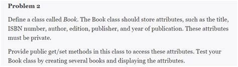 solved define a class called book the book class should
