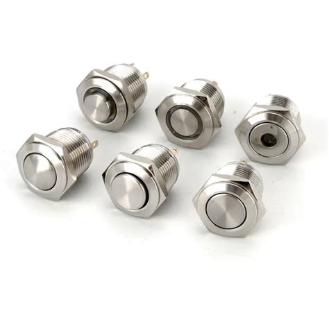 Ip65 Ik08 16mm Metal Momentary Electrical Reset Micro Push Button Switch Push Button Switch