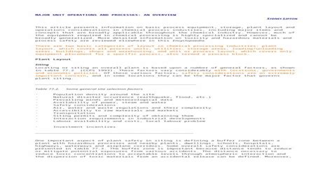 Doc Unit Operations And Layout Dokumentips