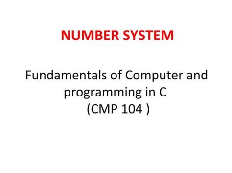 number system in computer pptx