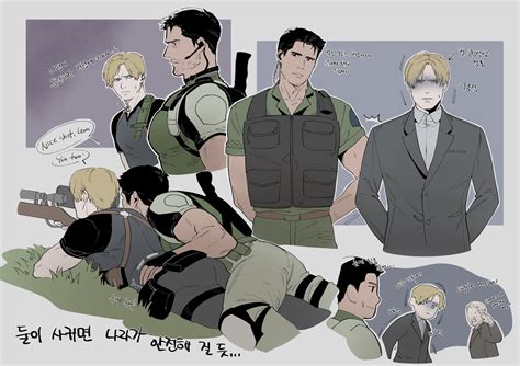 Chris Redfield And Leon S Kennedy Resident Evil And More Danbooru