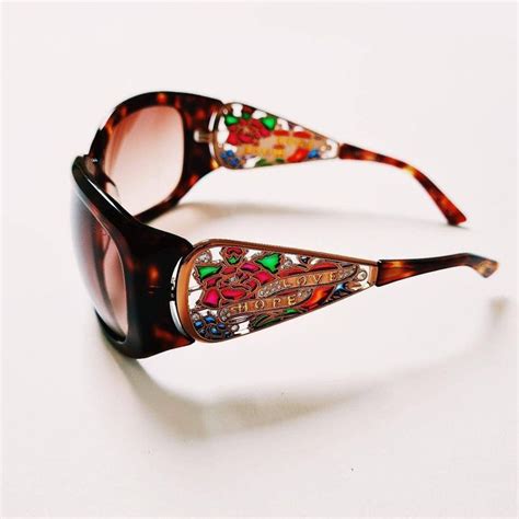 Vintage Y2k Unisex Oversized Ed Hardy Sunglasses Ed Hardy Glasses