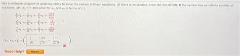 Solved Use A Software Program Or Graphing Utility To Solve