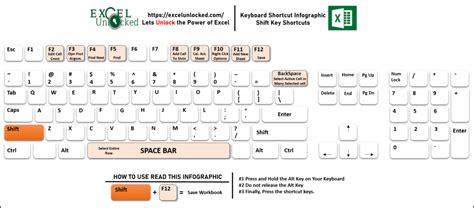 Learn Excel Keyboard Shortcut In Infographic Excel Unlocked