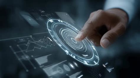 Businessman Navigating Futuristic Digital Interface With Seamless Ai