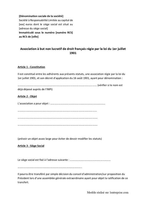 Statuts dune association à Télécharger 100 Gratuit Format Word PDF