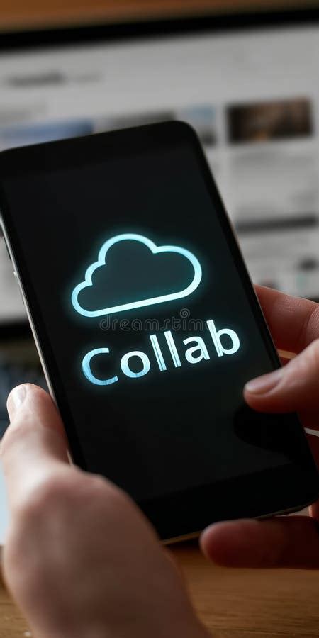 Cloud Based Collaboration Businessman Accessing Software On Mobile