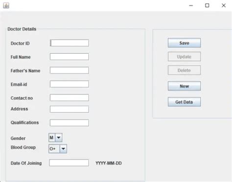 project on hospital management system in java source code