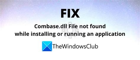 Fix Combase Dll Missing Or Not Found Error In Windows 11