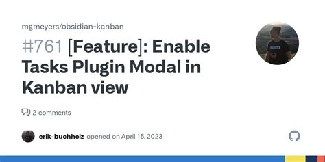 Feature Enable Tasks Plugin Modal In Kanban View Issue 761 Mgmeyers Obsidian Kanban GitHub