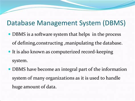 Introduction To Databaseppt Databases Computer Software And