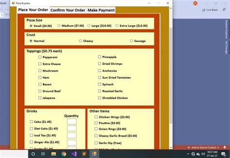 Pizza Ordering System Project In C Net With Source Code And Report Download Kashipara