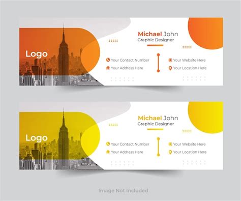 Premium Vector Email Signature Design Template And Use Personal Social Media Cover
