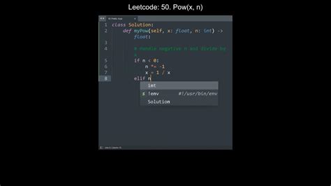 Leetcode 50 Powx N In Python Python Leetcode Python Coding