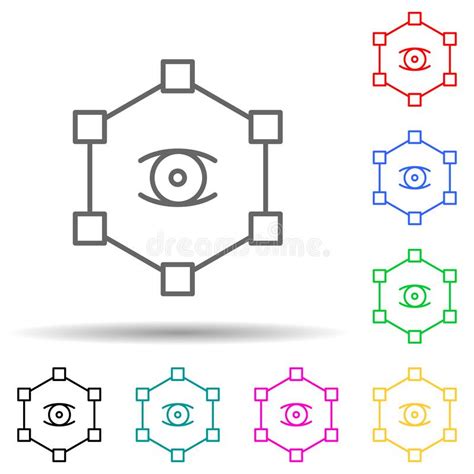 Social Network Multi Color Style Icon Simple Thin Line Outline Vector Of New Technologies
