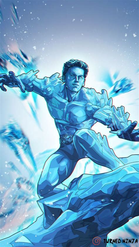 Marvel Custom Drawing The Strongest Mutant Iceman From X Men Marvel