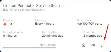 Non Intensive Scan Settings For Internal Scanner CODA Intelligence Partner Portal