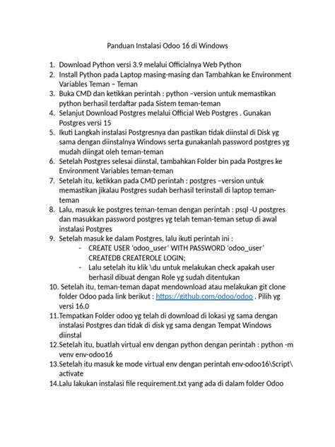 windows panduan instalasi odoo 16 pdf